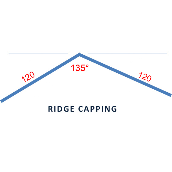 Ridge Capping UV2 Clear 1.5 3000x120x120 135D - JR Store