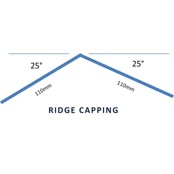 Polycarbonate Ridge Capping (A ) Clear Only - Up to 6.0m - JR Store